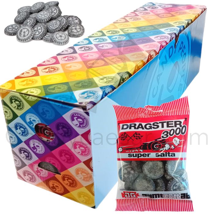 Dragster 3000 Salty Licorice Rings 65g x 25pcs
