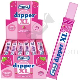 Vidal Dipper XL Strawberry TOFFEE STICK approx. 100pcs